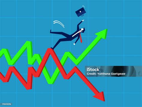 위기로 인한 주식 시장의 불확실성 사업가들은 상하 그래프의 변동에 빠진다 가격에 대한 스톡 벡터 아트 및 기타 이미지 가격 경제 그래프 Istock