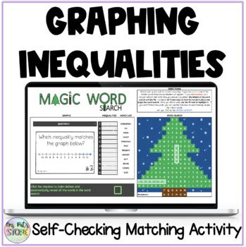 Graphing Inequalities Matching Christmas Activity By Ms Pat Store