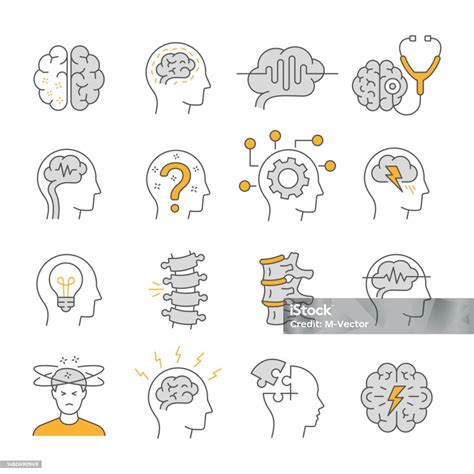 신경학 라인 아이콘 추간판 탈장 탈장 불면증 기억 장애 등 편집 가능한 획 아이콘에 대한 스톡 벡터 아트 및 기타 이미지 아이콘 인간 신경계 뇌전증 Istock