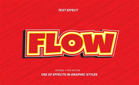 Flow Text 3d Text Effects That Can Be Used Through Graphic Style