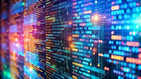 Coding Programming Source Code Screen Colorful Abstract Data Display