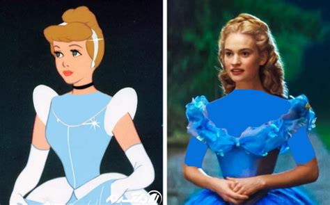 پرنسس های دیزنی در کنار تصاویر نسخه های واقعیشون