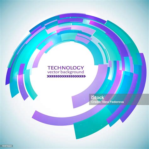 파란색과 보라색 기술 추상적인 원형 배경입니다 벡터 일러스트입니다 프로젝트에 대 한 디자인 서식 파일 편집을 쉽게 0명에 대한 스톡 벡터 아트 및 기타 이미지 Istock