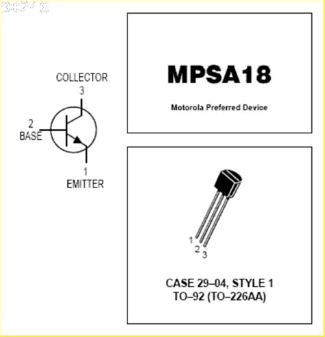 Mpsa18 [x100] Npn Silicon High Gain Low Noise Transistor Ebay