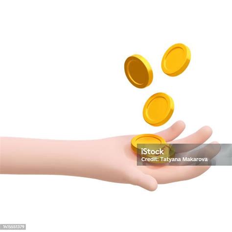 3d는 비행 금화로 현실적인 손을 렌더링합니다 벡터 일러스트 레이 션 스폰서에 대한 스톡 벡터 아트 및 기타 이미지 스폰서 대출 3차원 형태 Istock