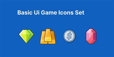 Free Basic Ui Game Icons Set Figma