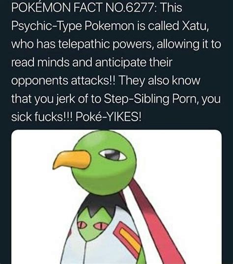 Pokemon Fact N06277 This Psychic Type Pokemon Is Called Xatu Who Has