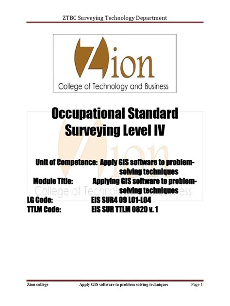 Apply Gis Software To Problem Solving Techniques Year3 Req And Ext Pdf