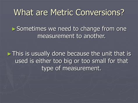 PPT METRIC CONVERSION PowerPoint Presentation Free Download ID 1014704