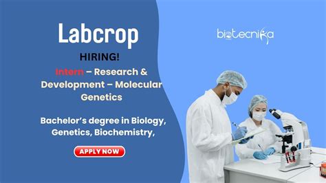Molecular Genetics Internship At Labcorp For Bs Biology Grads