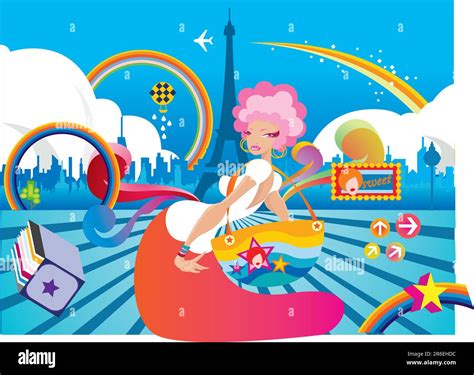 Fashion Shopping Girl Pattern Design Background Stock Vector Image And Art Alamy