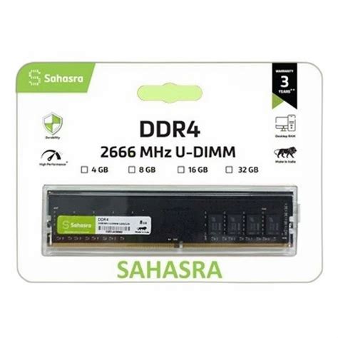 16 Gb Sahasra Ddr4 2666 Mhz Udimm Ram At ₹ 4900 Piece In Chennai Id 2848964885362
