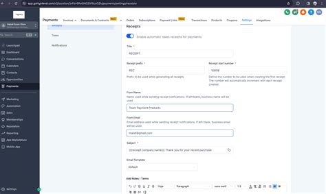 Enhanced Configuration For Receipts Personalization