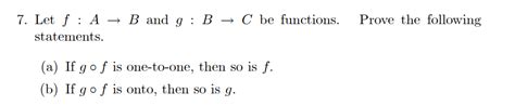 Solved Let F B B And G B C Be Functions Prove Chegg Com