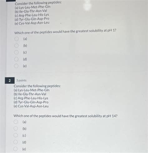 [solved] Consider The Following Peptides A Lys Leu Met
