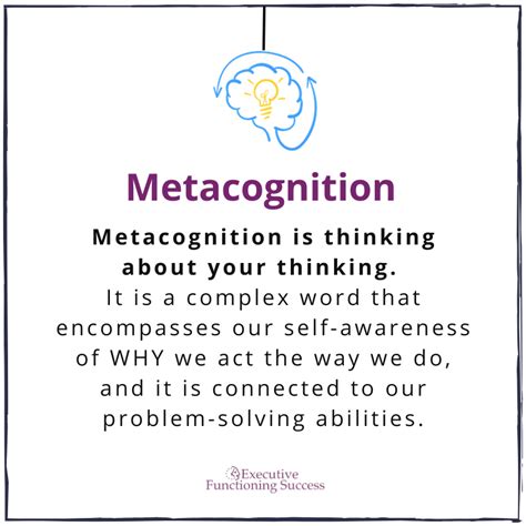 12 Executive Functions Of The Brain Spotlight 1 Metacognition