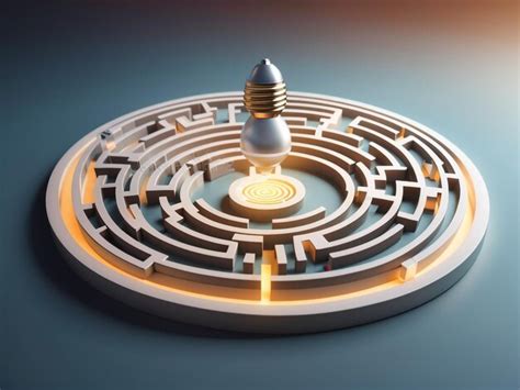 Premium Photo Illuminated Pathways Circular Maze Or Labyrinth With