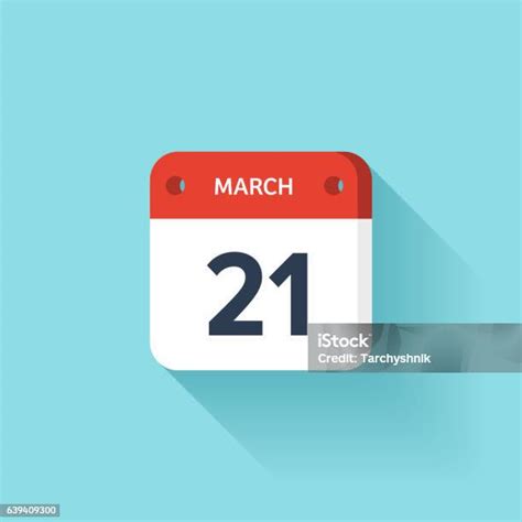 3월 21일 그림자가 있는 등분측정 달력 아이콘벡터 일러스트레이션 플랫 0명에 대한 스톡 벡터 아트 및 기타 이미지 0명 그래픽 사용자 인터페이스 기업 재무와 산업