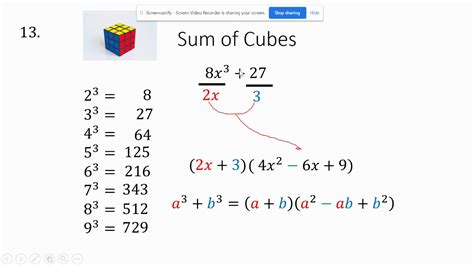 Factoring Sum Of Cubes And Difference Of Cubes Worksheet