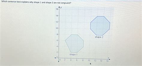Solved Which Sentence Best Explains Why Shape 1 And Shape 2 Are Not