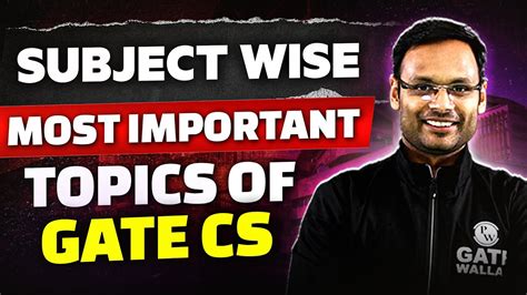 Gate Cs Most Important Topics Gate Cse Subject Wise Weightage Gate Exam Preparation Youtube