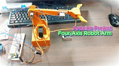 Diy Four Axis Robot Arm Using Arduino Electronics Electronicproject