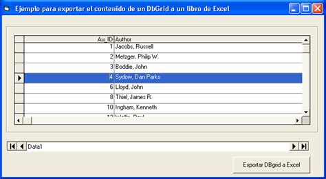 Exportar Un Dbgrid A Excel
