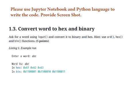 Solved Please Use Jupyter Notebook And Python Language To