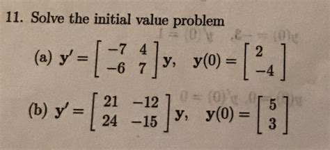 Solved Solve The Initial Value Problem Y Y Chegg Com