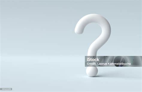 파란색 파스텔 배경에 흰색 물음표 기호입니다 3d 렌더링 3d 일러스트레이션 3차원 형태에 대한 스톡 사진 및 기타 이미지