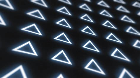 Abstract Pattern Of Glowing Geometric Triangles Loop Futuristic Hi Tech