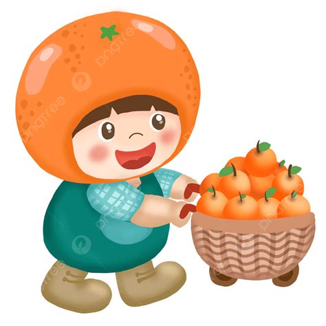 귀여운 오렌지 오렌지 만화 비타민 C 오렌지 수확 Png 일러스트 및 Psd 이미지 무료 다운로드 Pngtree