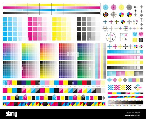 Color Cmyk Management Elements Offset Print Registration Plates Gradient Cmyk Color Mixing