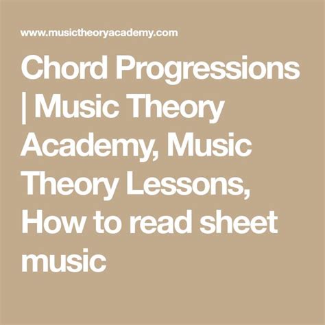 Chord Progressions Music Theory Academy Music Theory Lessons How To
