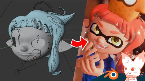 How I Modeled My Own Splatoon Hair In Blender Youtube