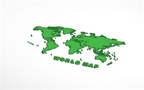 3d Design World Map Tinkercad