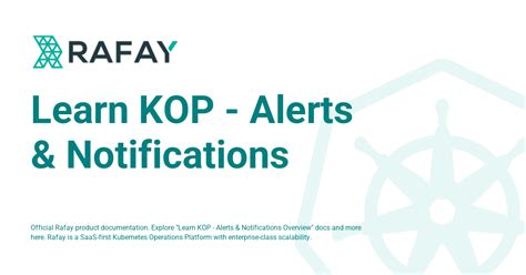 Learn Kop Alerts And Notifications Rafay Product Documentation