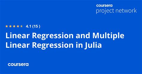 Linear Regression And Multiple Linear Regression In Julia Coursya