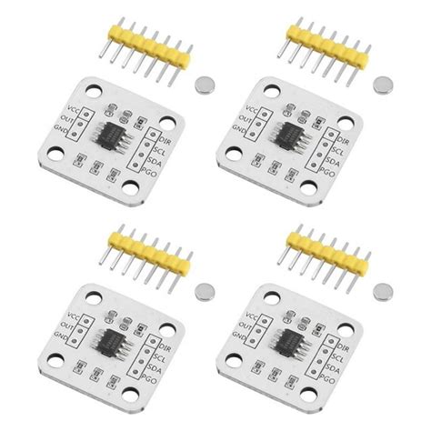 4pcs As5600 Magnetic Encoder Magnetic Induction Angle Measurement Sensor Module 12bit High