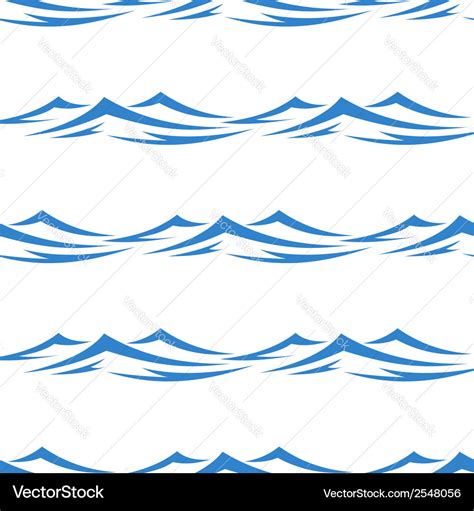 Undulating Waves Seamless Background Pattern Vector Image