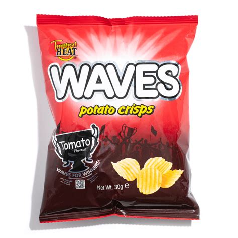 Waves Potato Crisps Tomato Flavor Universal Yums