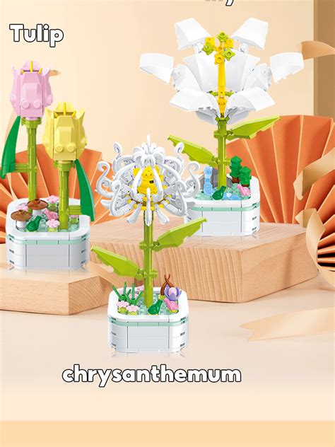 Assembling Building Blocks Combination Building Blocks Flower Assembling Building Blocks Combination Building Blocks Flower