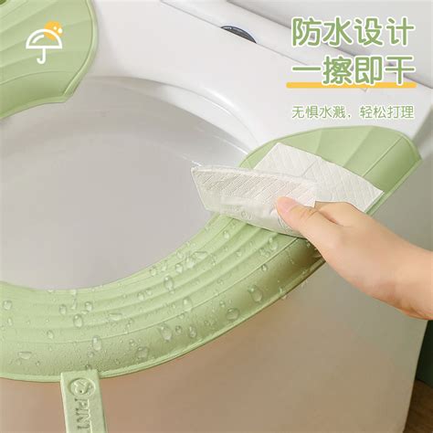 防水马桶坐垫四季通用款夏季厕所泡沫圈粘贴坐便套家用可水洗可擦 虎窝淘