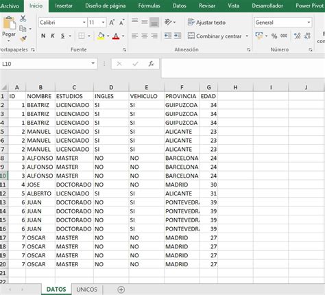 Extraer Registros Únicos Con Una Consulta Sql Usando Distinct Excel Signum