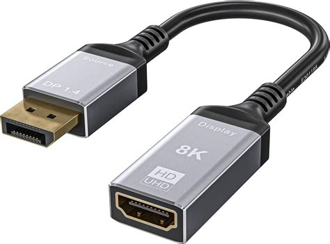 8k Active Displayport To Hdmi Adapter Dp 1 4 Source To Hdmi 2 1 Monitor Adapters