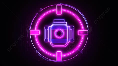 Dark Glowing Symbol D Rendered Ui Ux Interface Element As A Safe Neon Icon Background Safe Box