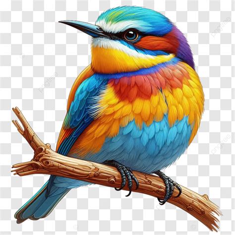나뭇가지에 앉아 있는 다채로운 새 새 다채로운 새 조류 Png 일러스트 및 이미지 에 대한 무료 다운로드 Pngtree