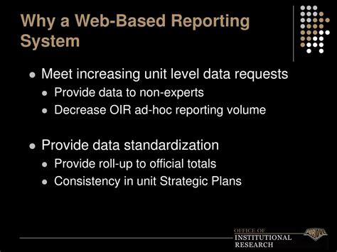 Ppt Building A Web Based Reporting System Lessons Learned Powerpoint