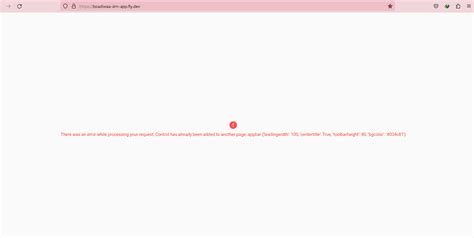 Control Has Already Been Added To Another Page How To Resolve This
