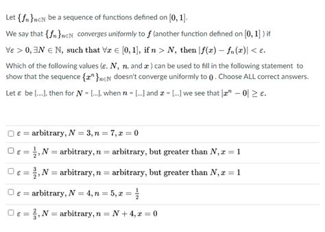 Solved Let F N N ∈ N Be A Sequence Of Functions Defined